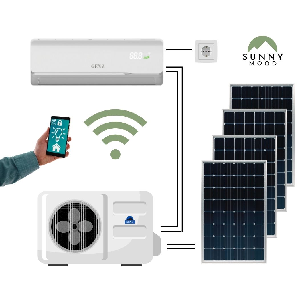 GENZ napelemes hűtő-fűtő hibrid klíma rendszer