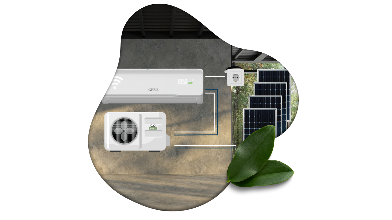 GENZ napelemes hűtő-fűtő hibrid klíma rendszer